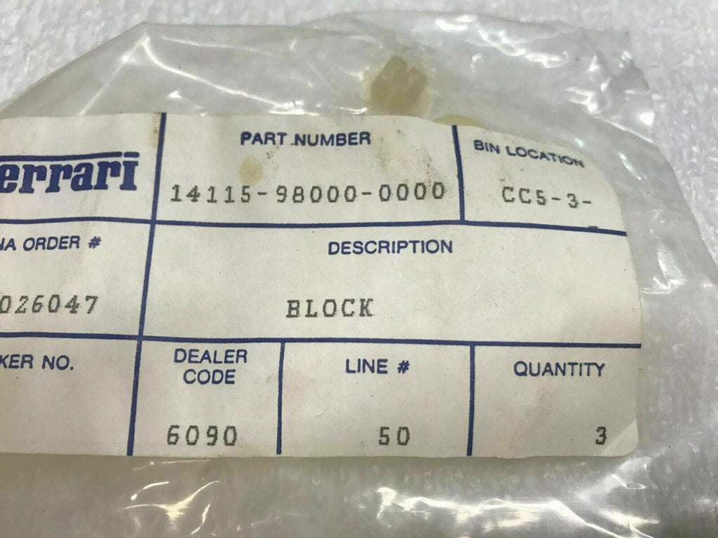 FERRARI 348 355 PASSENGER COMPARTMENT CARPET BLOCK OEM 14115980 ...