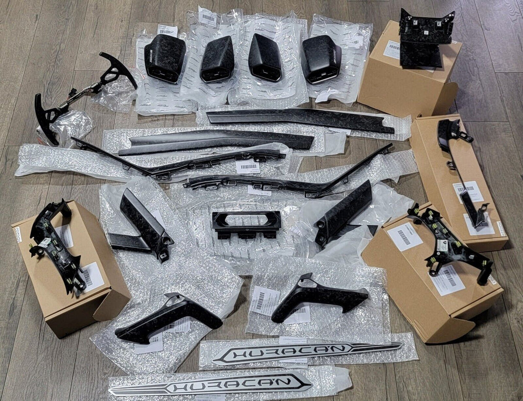 LAMBORGHINI HURACAN PERFORMANTE FORGED CARBON FIBER INTERIOR SET OEM N ...